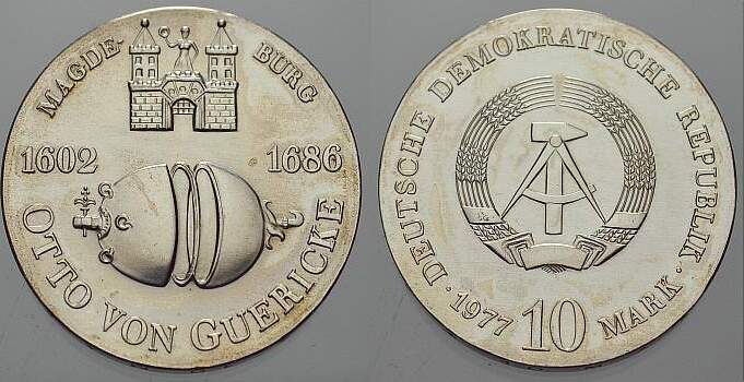 Deutsche Demokratische Republik 10 Mark 1977 Fast Stempelglanz | MA-Shops