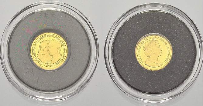 Falkland-Inseln 1/64 Crown (Gold) 2011 Elizabeth II. seit 1952 ...