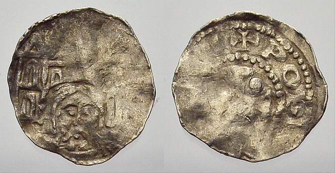 Trier, Erzbistum Pfennig Poppo von Babenberg 1016-1047. Übl ...