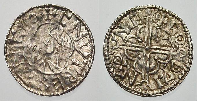 Großbritannien Penny Knut I. der Große 1016-1035, König von Dänmark ...