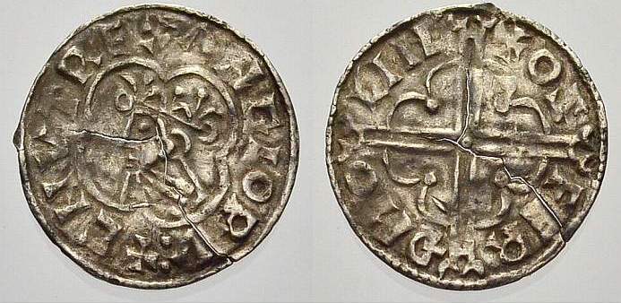 Großbritannien Penny Knut I. der Große 1016-1035, König von Dänmark ...
