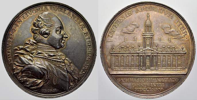 Kurland Silbermedaille 1775 Peter Biron 1769-1795. Selten. Hübsche ...