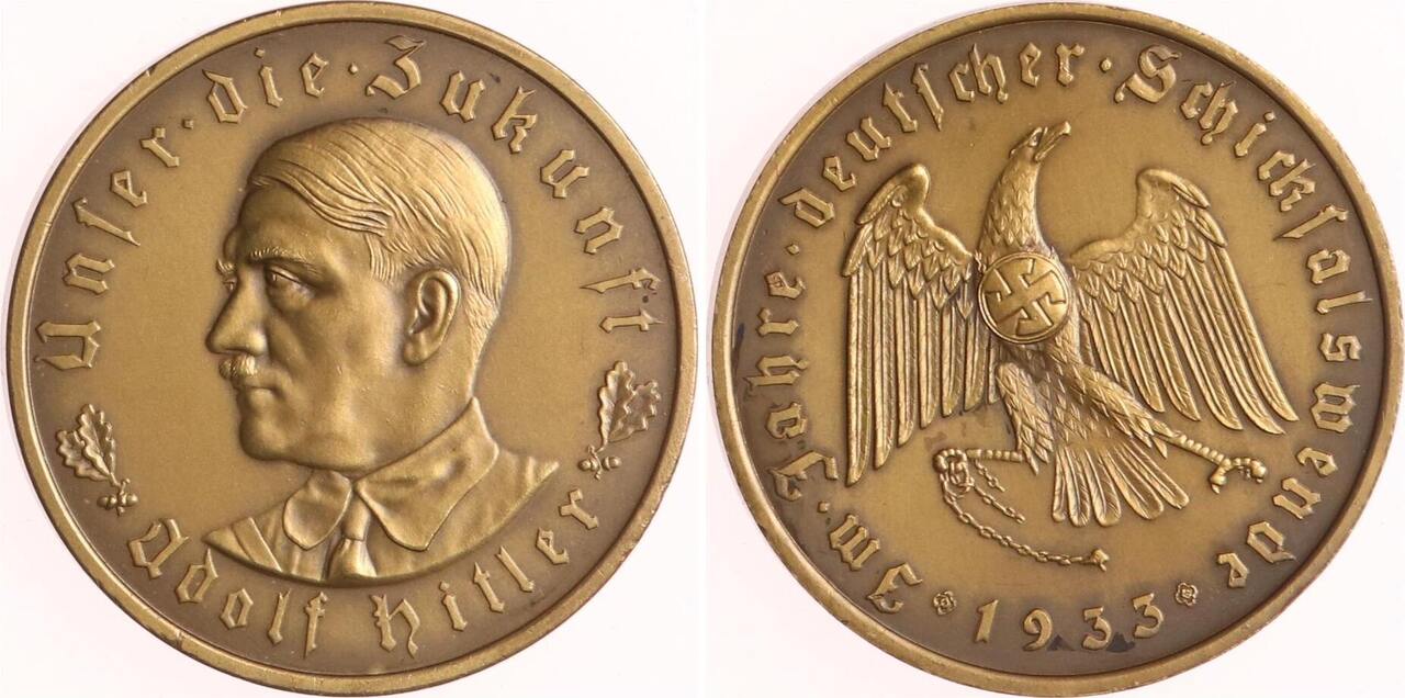 Drittes Reich Bronzemedaille 1933 Auf die Machtergreifung - Adolf ...