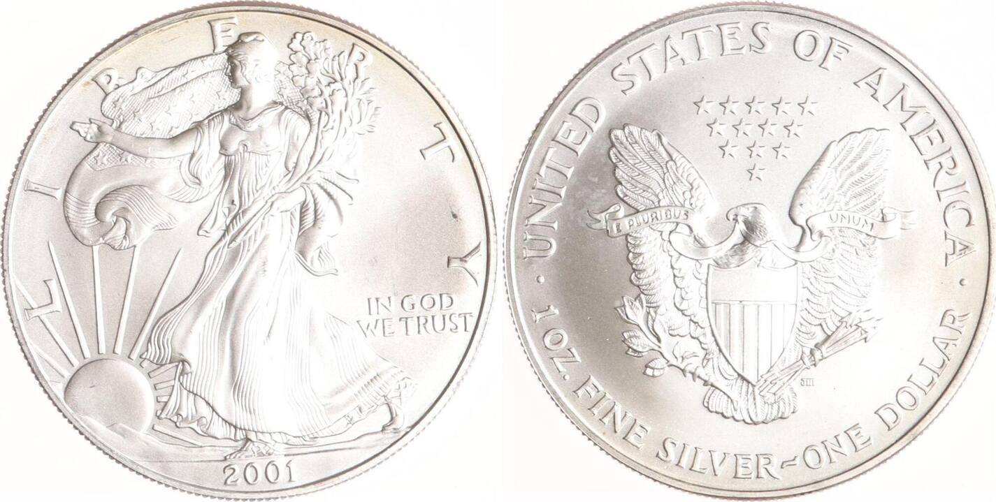 USA 1 Dollar 2001 American Eagle. Stempelglanz | MA-Shops