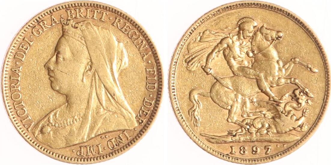 Großbritannien Sovereign 1897 M Victoria 1837-1901. Sehr schön | MA-Shops