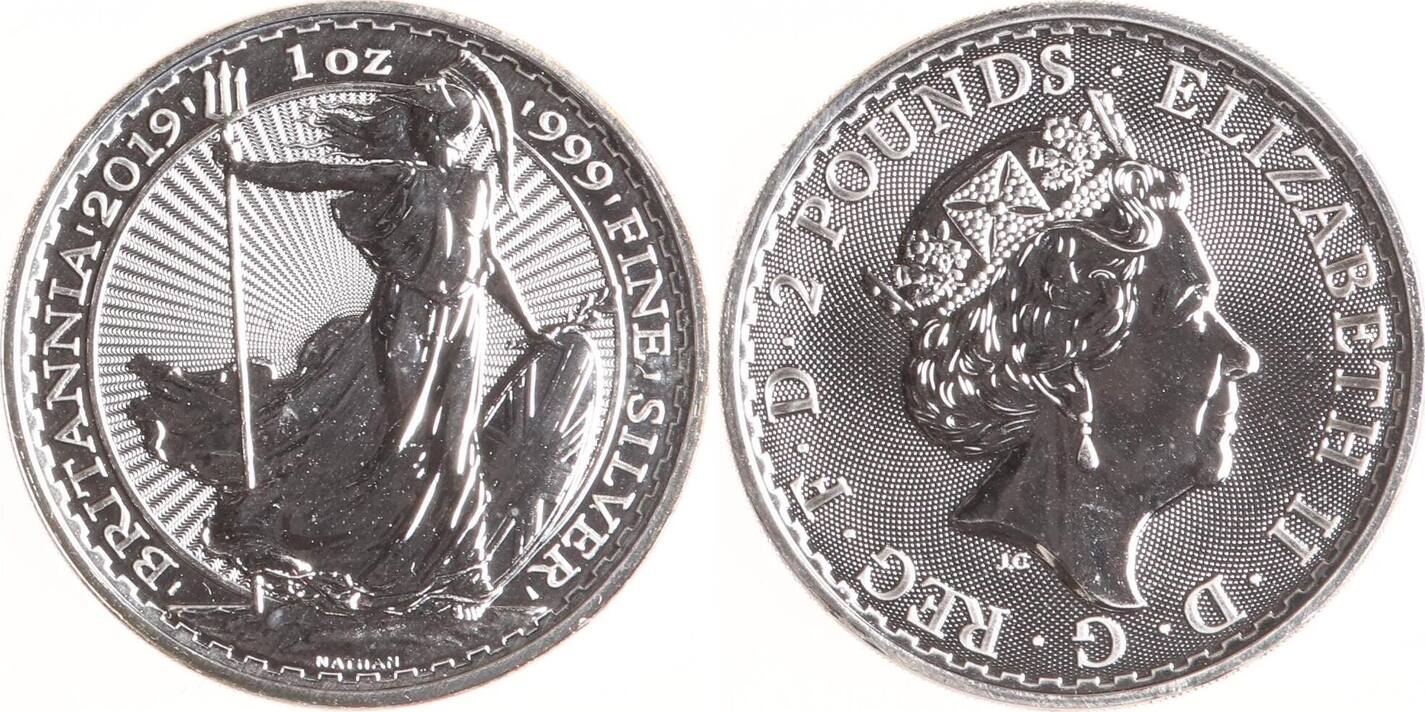Großbritannien 2 Pounds 2019 Britannia. Stempelglanz | MA-Shops