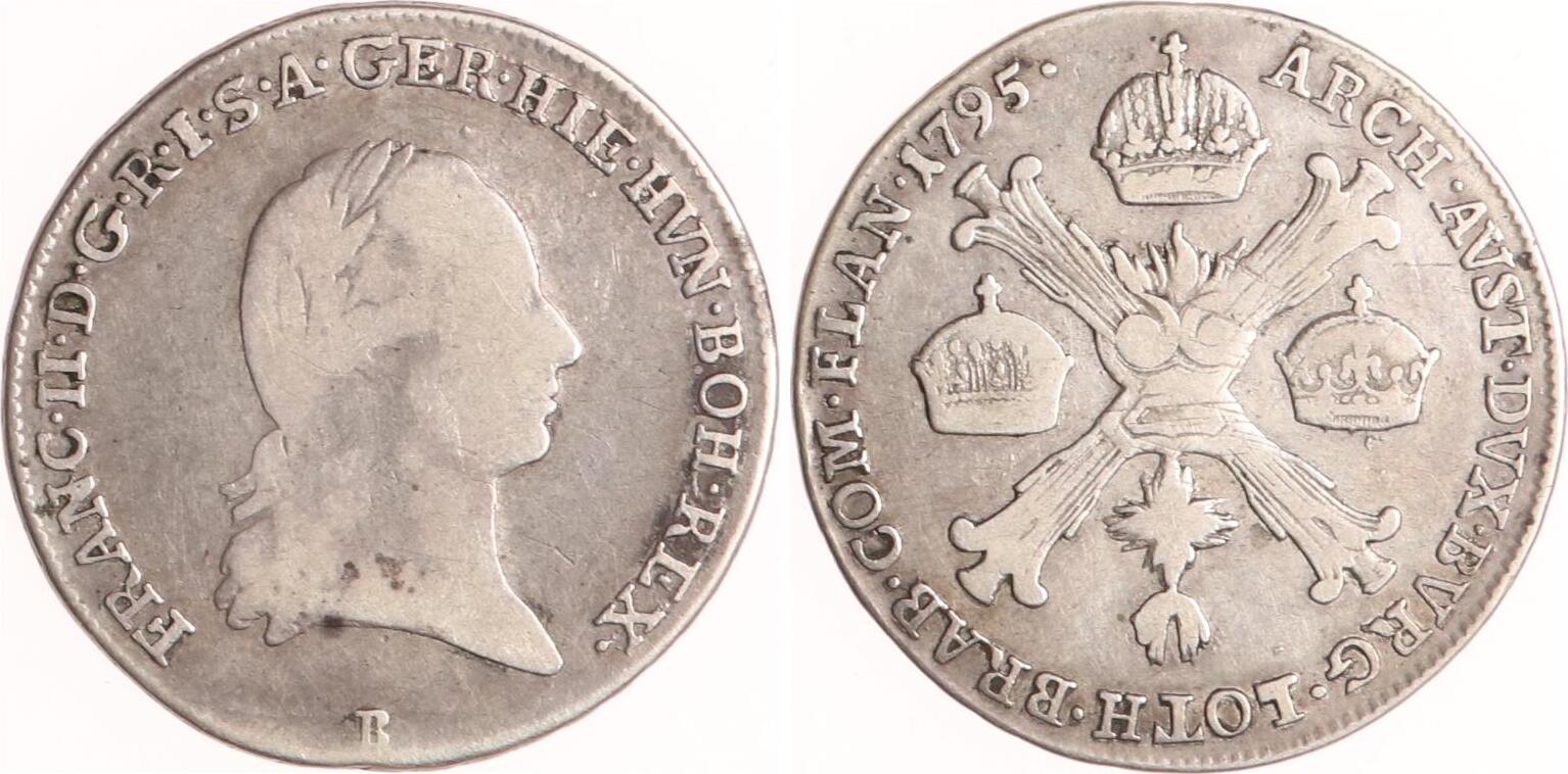 Österreich 1/4 Kronentaler 1795 B Franz II. (I.) 1792-1835. Schön/Sehr schön | MA-Shops