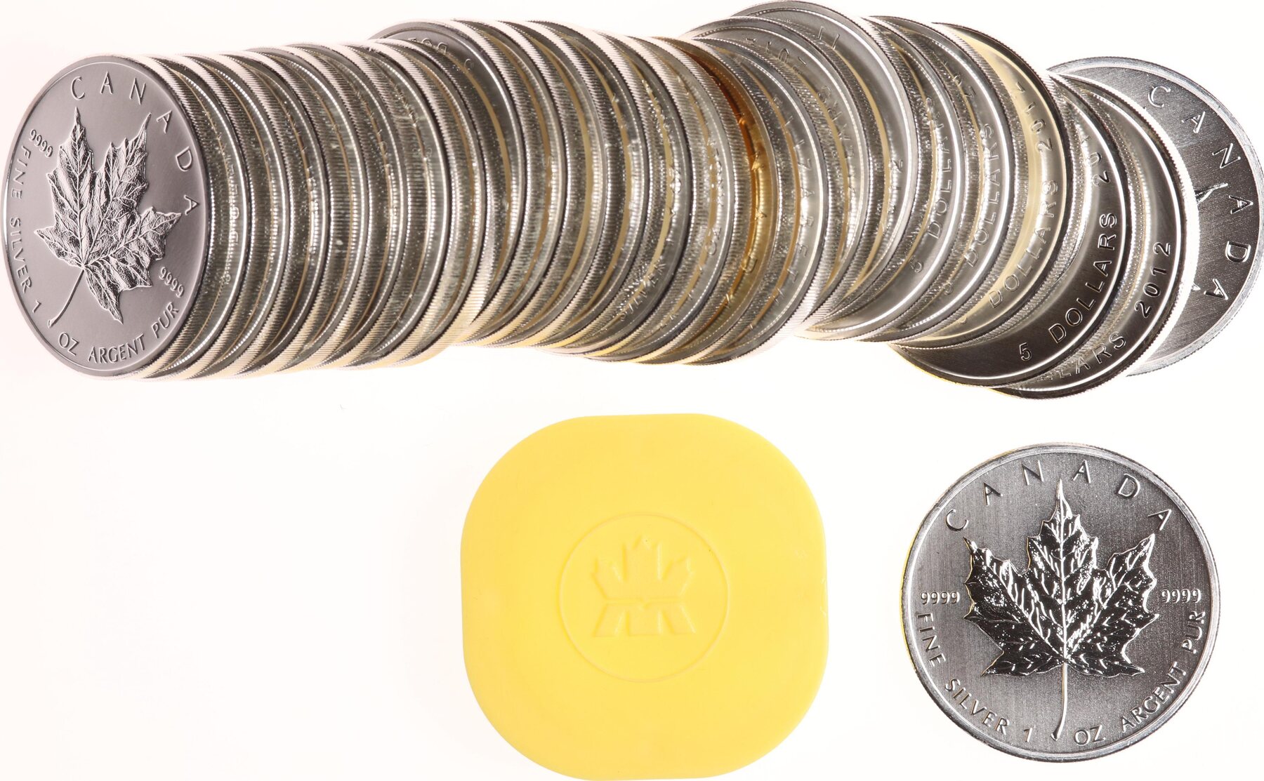 Kanada 25 x 5 Dollars 2012 Maple Leaf - Tube. Stempelglanz | MA-Shops
