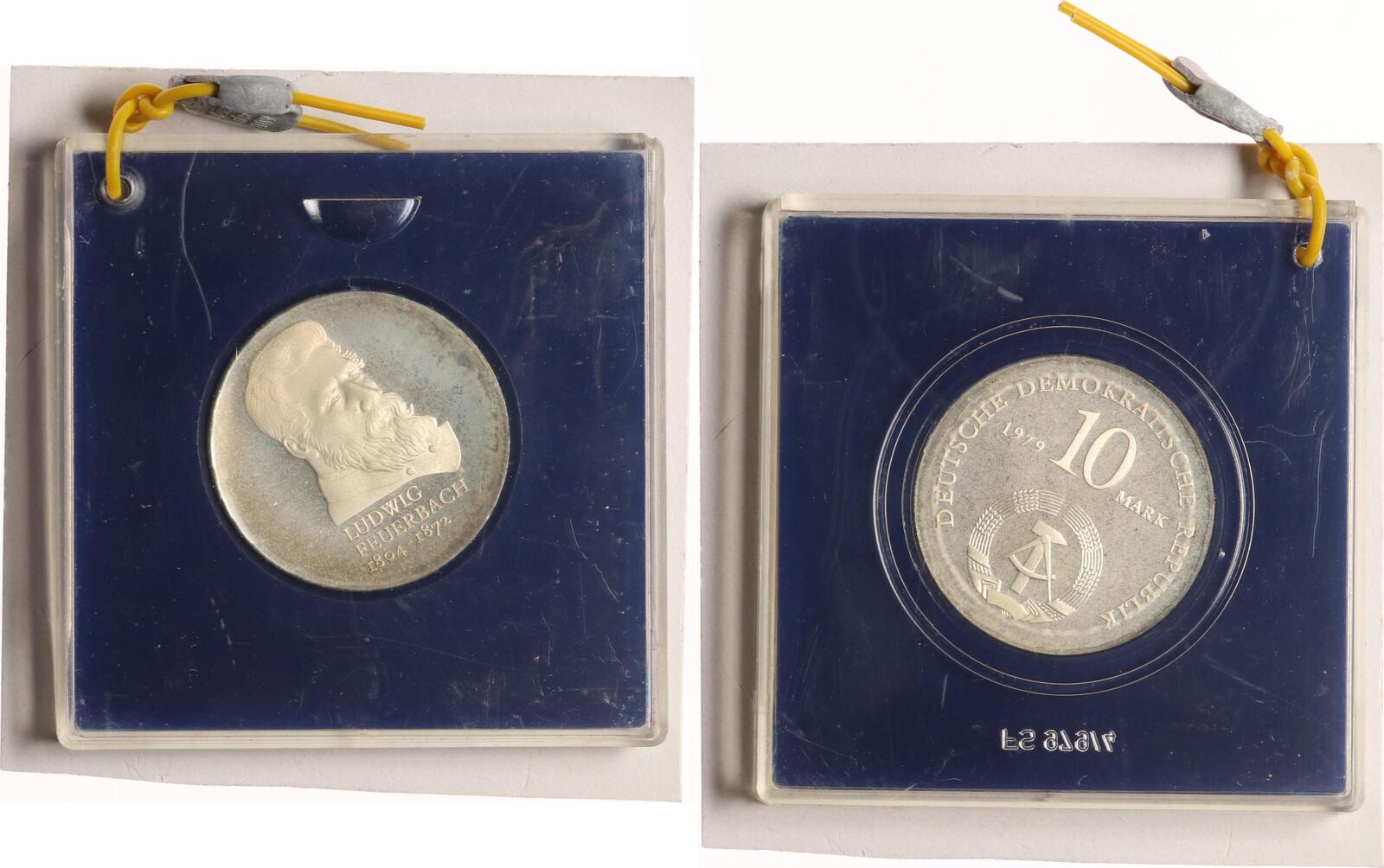 DDR 10 Mark 1979 (A) Ludwig Feuerbach. Polierte Platte ...