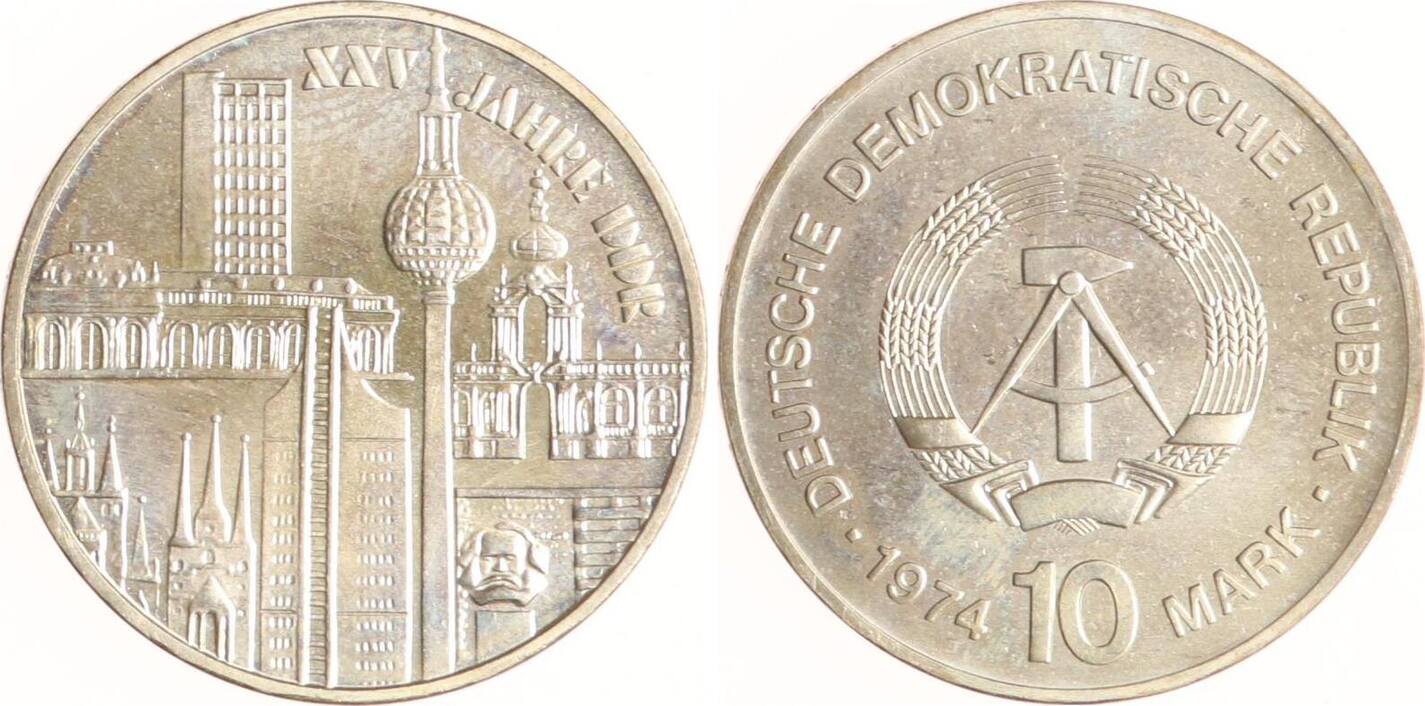 DDR 10 Mark 1974 (A) Städtemotiv. Fast Stempelglanz | MA-Shops