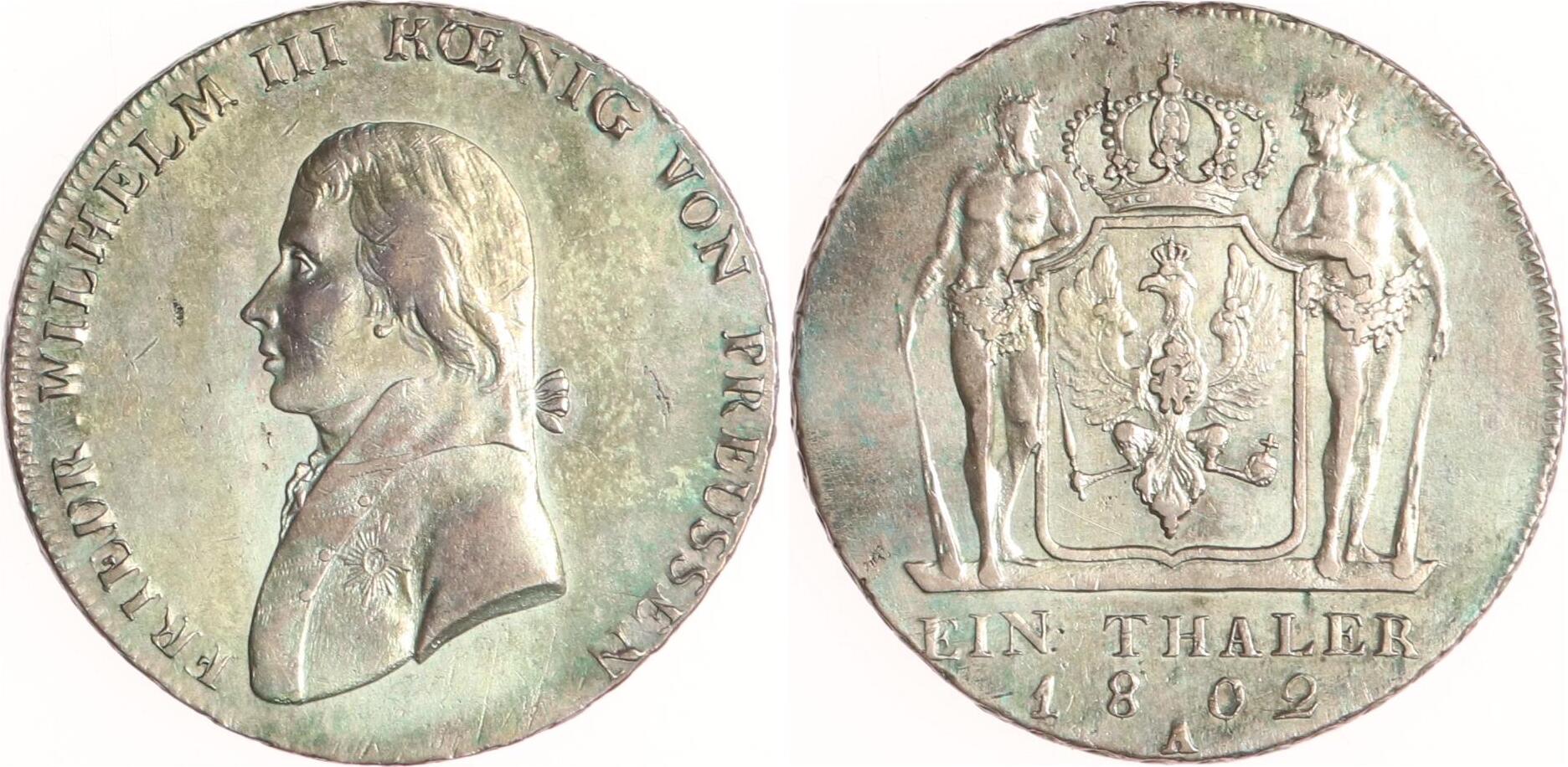 Preussen Taler 1802 A Friedrich Wilhelm III. 1797-1840. Fast vorzüglich ...