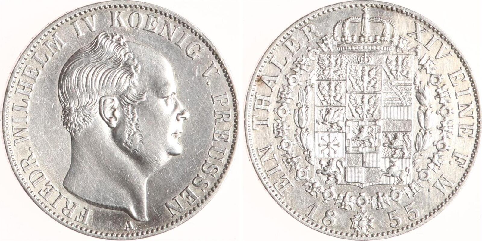Preussen Taler 1855 A Friedrich Wilhelm IV. 1840-1861. Sehr schön | MA ...