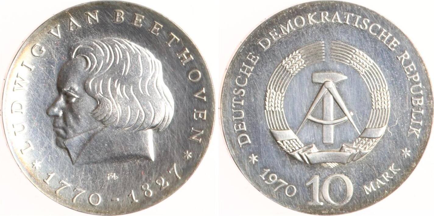 DDR 10 Mark 1970 (A) Ludwig van Beethoven. Fast Stempelglanz | MA-Shops