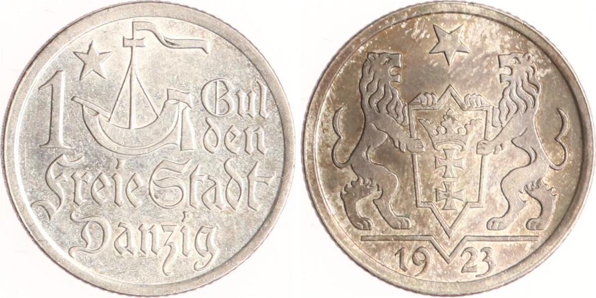 Danzig 1 Gulden 1923 Vorzüglich | MA-Shops