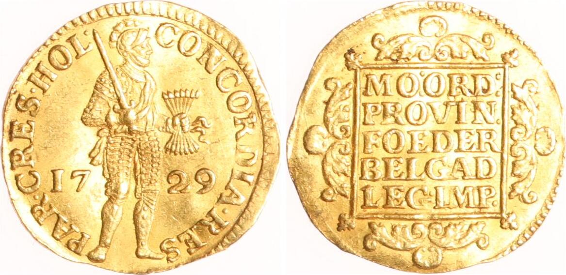 Niederlande Dukat 1729 Holland - Stehender Ritter. Vorzüglich ...
