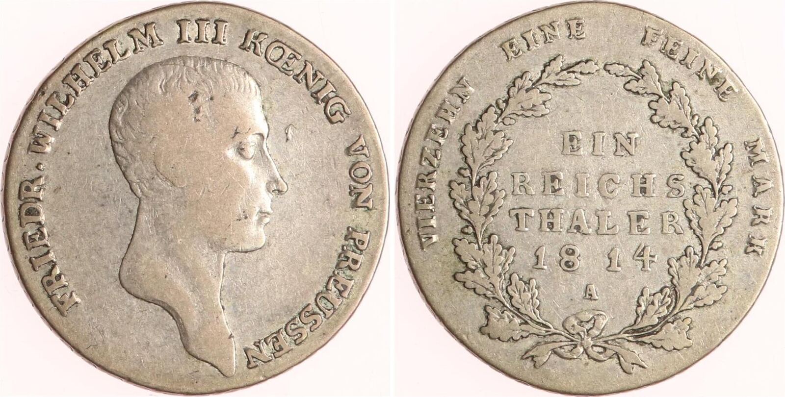 Preussen Taler 1814 A Friedrich Wilhelm III. 1797-1840. Sehr schön | MA ...