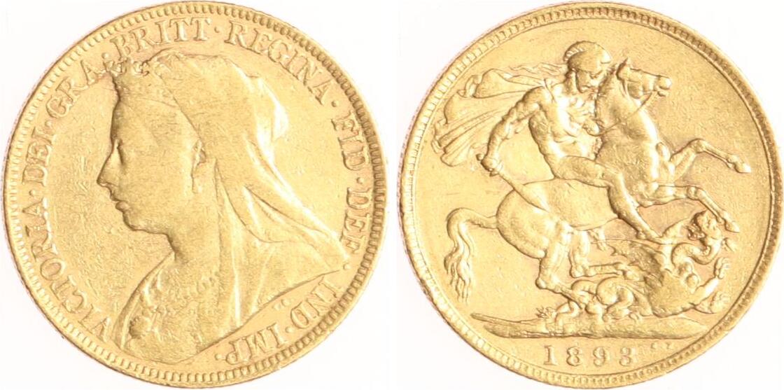 Großbritannien Sovereign 1893 Victoria 1837-1901. Sehr schön | MA-Shops