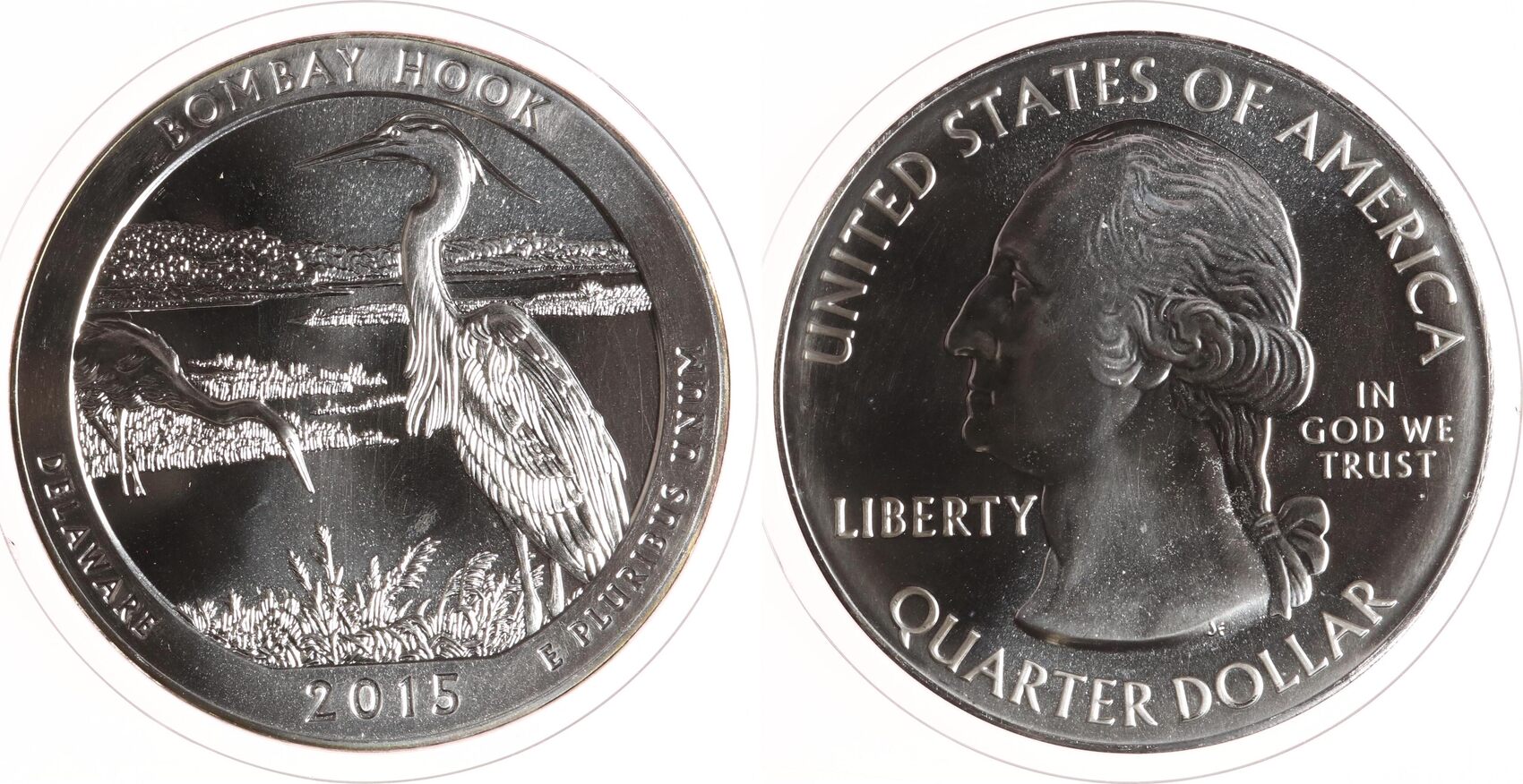 USA Quarter Dollar 2015 5 Unzen Silber - Delaware - Bombay Hook ...