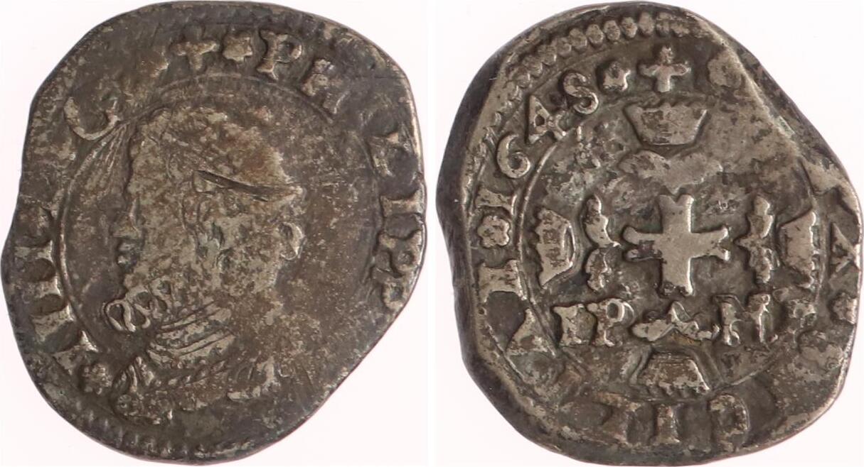 Italien-Sizilien 3 Tari 1648 Philipp IV. 1621-1665. Schön/Sehr schön ...