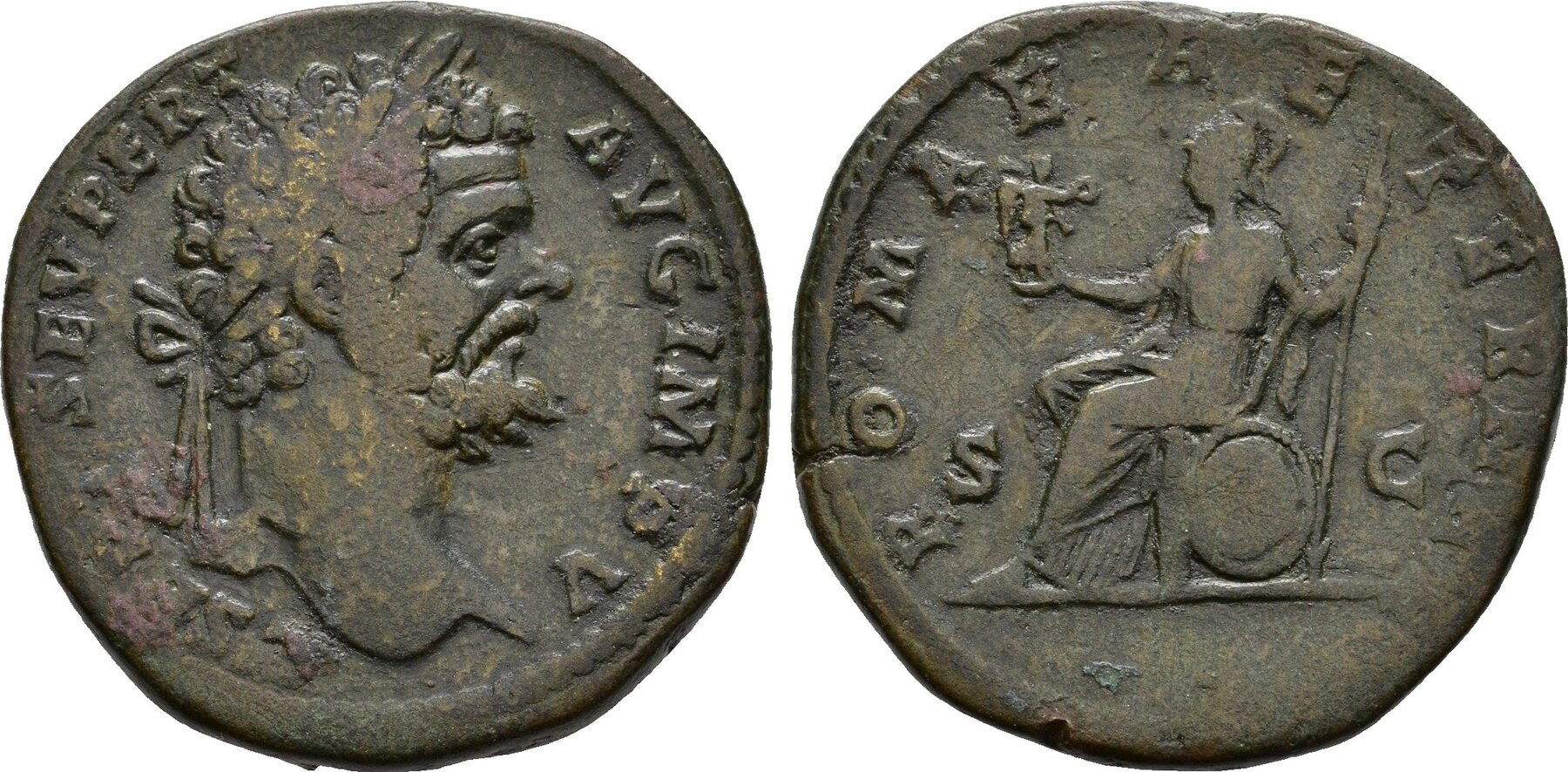 Kaiserliche Prägungen Sesterz 195, Septimius Severus, 193-211. Sehr ...