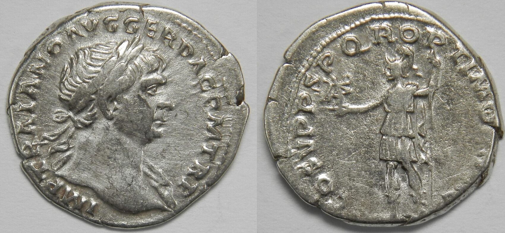 Roman Empire AR Denarius AD 107 Trajan gVF | MA-Shops