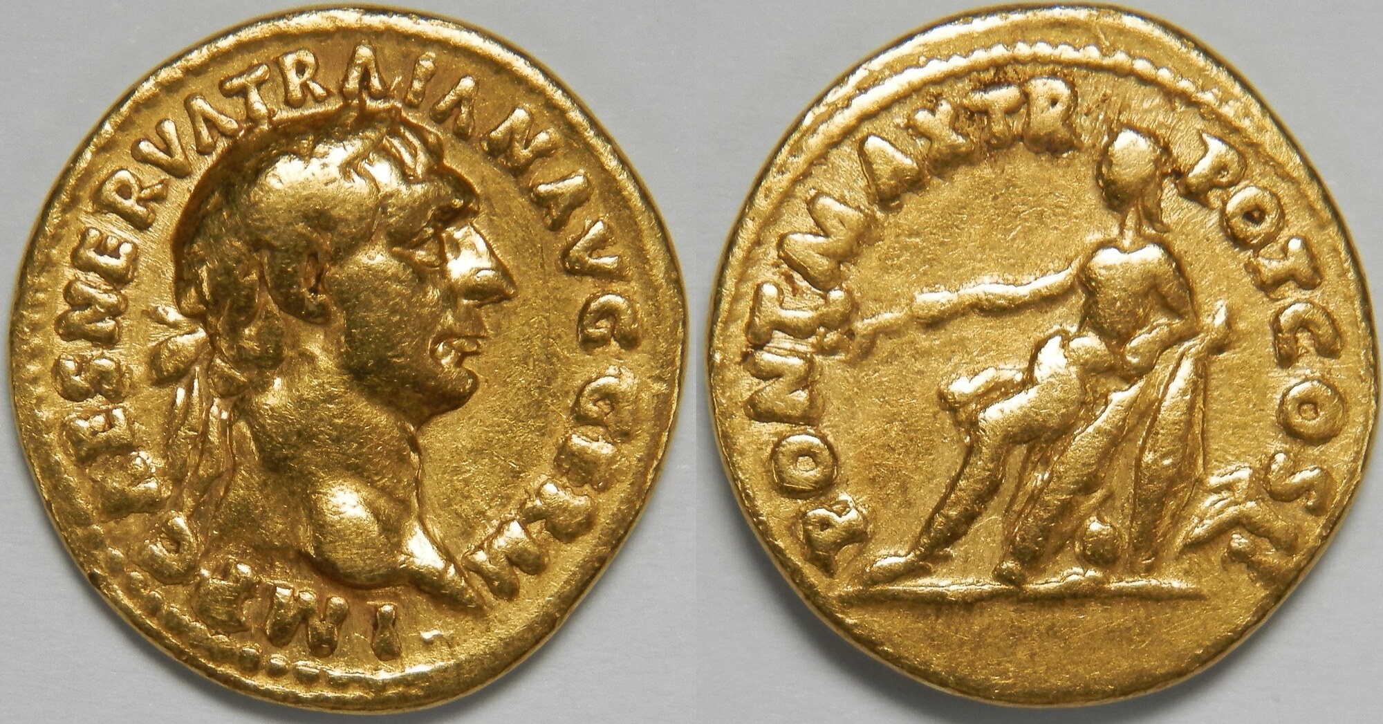 Roman Empire AV Aureus AD 98 Trajan VF | MA-Shops