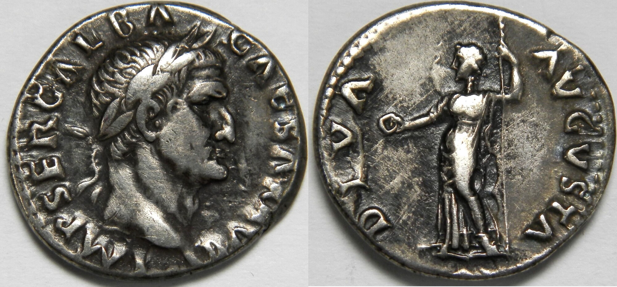 Roman Empire AR Denarius AD 68-69 Galba VF | MA-Shops