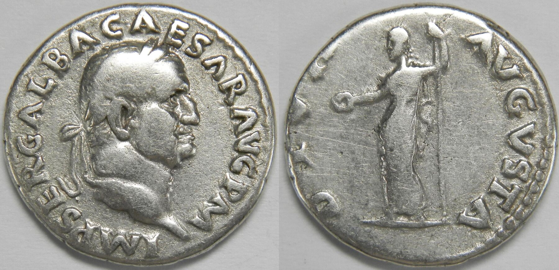 Roman Empire AR Denarius AD 68-69 Galba VF | MA-Shops