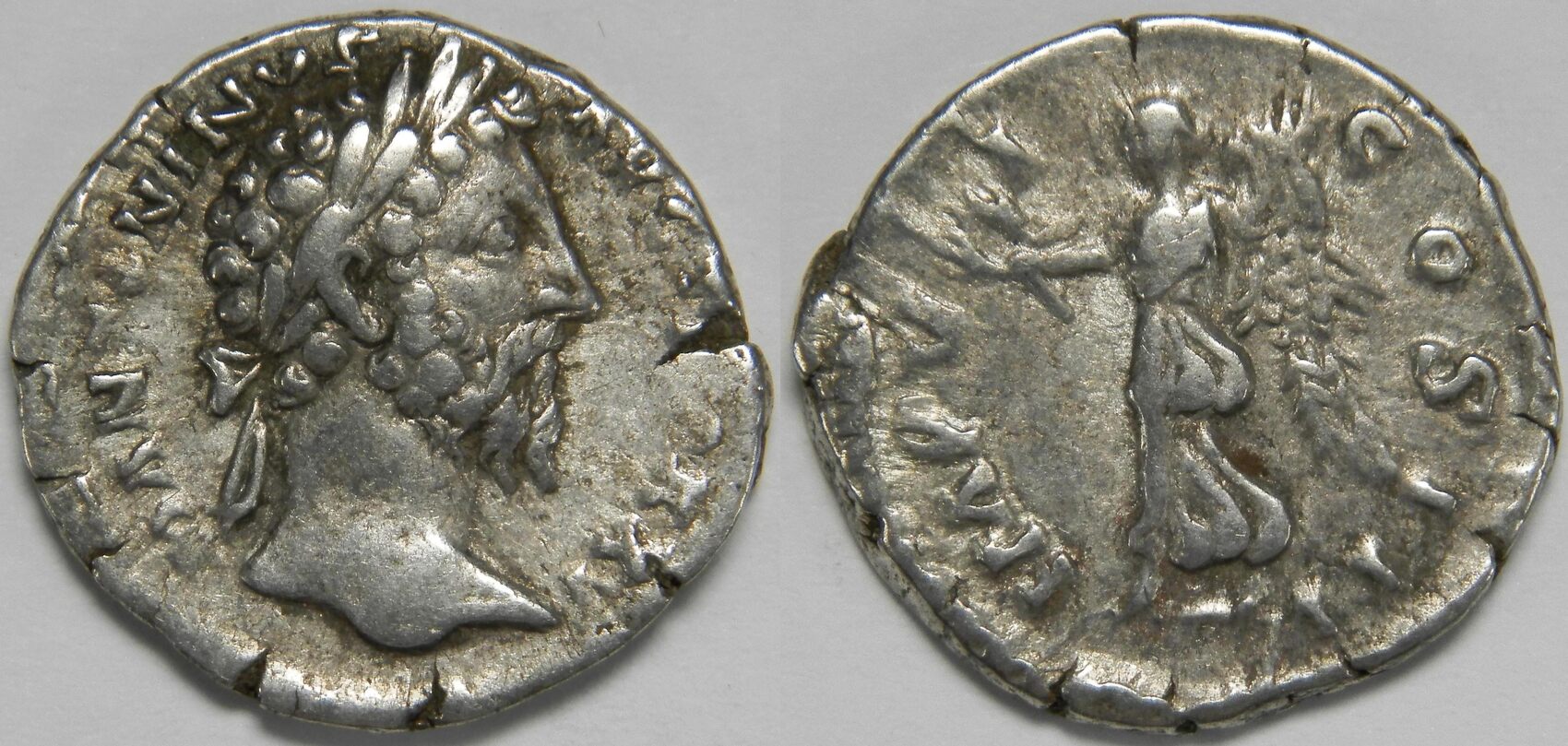 Roman Empire AR Denarius AD 171 Marcus Aurelius gVF | MA-Shops