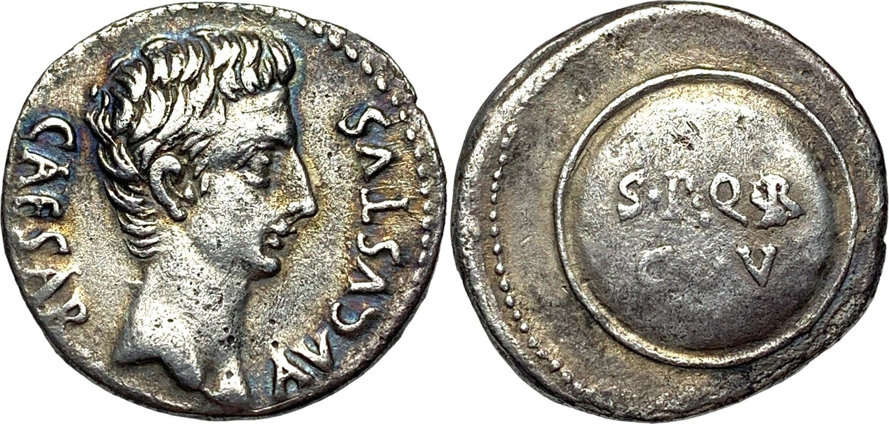 Rome Denarius c. 18 BC. Augustus, denar, Spain VF- | MA-Shops