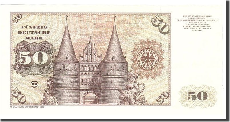 Bundesrepublik Deutschland 50 Deutsche Mark 1980 Geldschein, 1980-01-02 ...