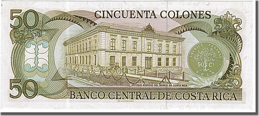 Costa Rica 50 Colones 1988 Geldschein, 1988-04-26, UNZ | MA-Shops