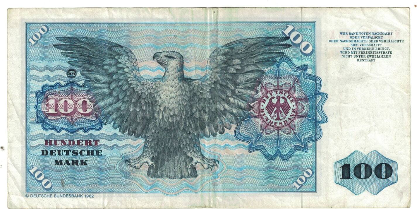 Bundesrepublik Deutschland 100 Deutsche Mark 1980 Geldschein, 1980-01 ...