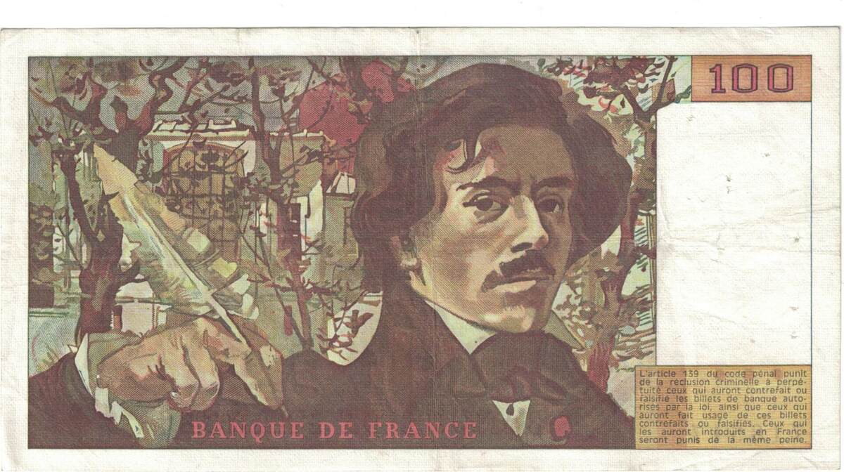 Frankreich 100 Francs 1978 Delacroix, G.1718517, SS, Fayette:68.1, KM ...