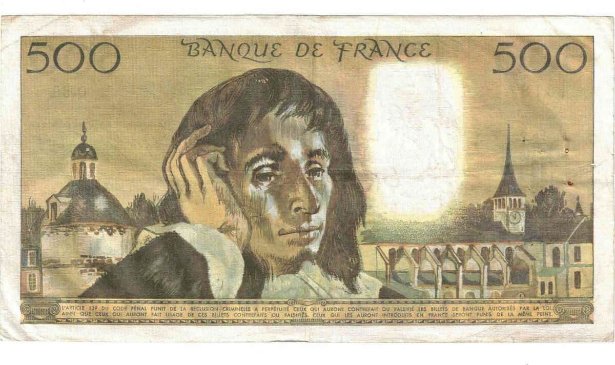 Frankreich 500 Francs 1976 Pascal, Q.58, SS, Fayette:71.14, KM:156d | MA-Shops