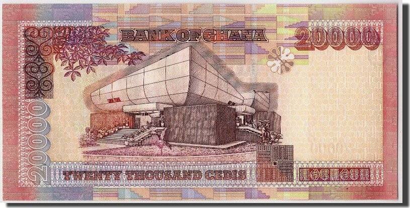 Ghana 20 000 Cedis 2002 Geldschein 2002 09 02 KM 36a UNZ MA Shops ghana-20-000-cedis-2002-geldschein-2002-09-02-km-36a-unz-ma-shops