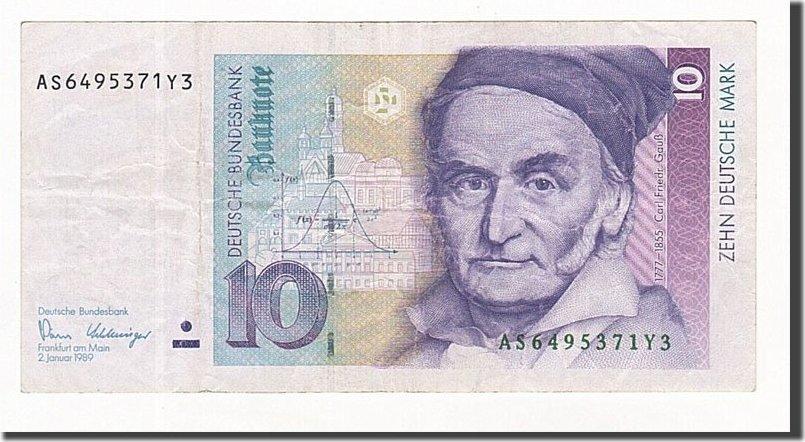 Bundesrepublik Deutschland 10 Deutsche Mark 1989 Geldschein, 1989-01-02 ...