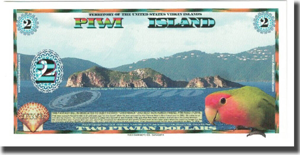 Vereinigte Staaten 2 Dollars 2017 Geldschein, 2017-12-25, PIWI ISLAND ...