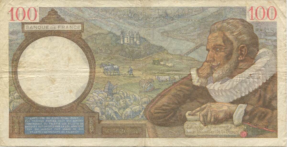 Frankreich 100 Francs 1939 Sully, 1939-11-16, SS, Fayette:26.15, KM:94 | MA-Shops