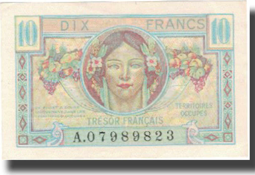 Frankreich 10 Francs 1947 French Treasury, 1947, UNZ-, Fayette:vF 30.1 ...