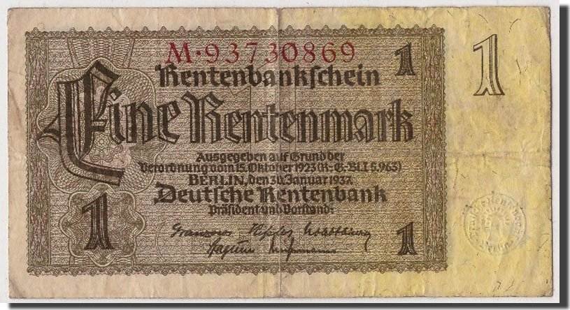 Deutschland 1 Rentenmark 1937 Geldschein, 1937-01-30, KM:173b, S | MA-Shops