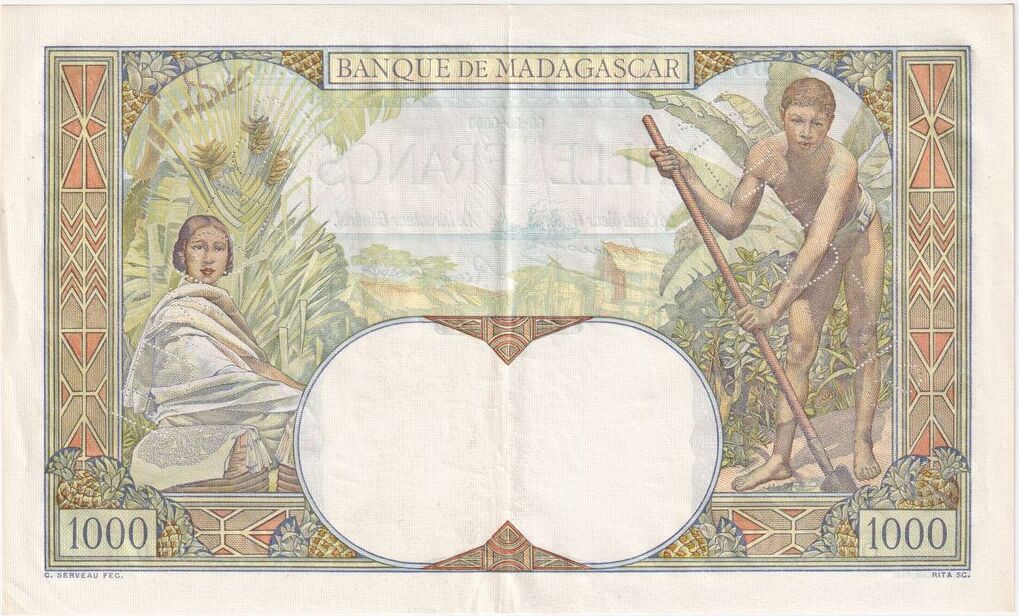 Madagascar 1000 Francs 1937-1947 0000-00-00, Specimen, UNZ- | MA-Shops