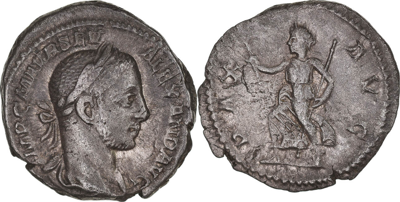 Denarius AD 226 Rome Münze, Severus Alexander, Rome, SS, Silber, RIC ...