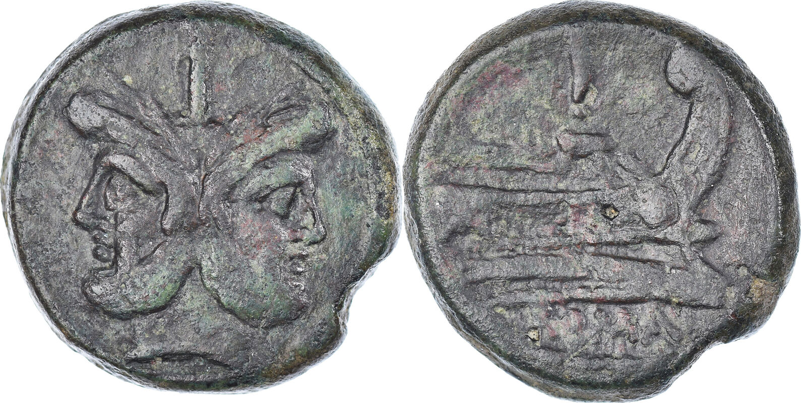As 211 BC Rome Münze, Anonymous, Rome, SS, Bronze, Crawford:56/2 | MA-Shops