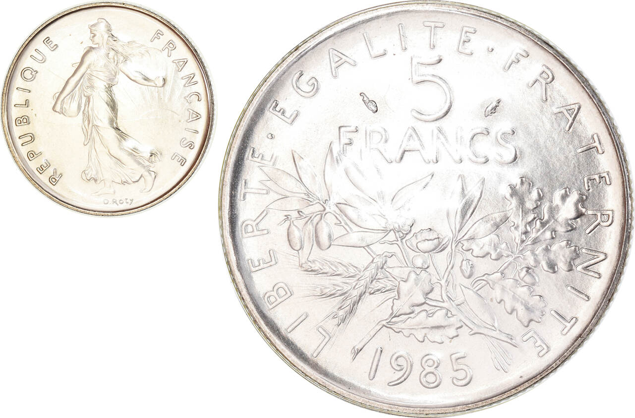 Frankreich 5 Francs 1985 Paris Münze, Semeuse, Paris, STGL, Nickel Clad | MA-Shops