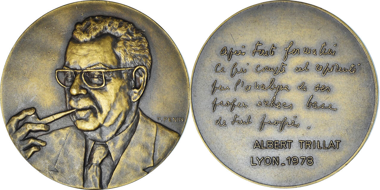 Frankreich Medaille 1979 Albert Trillat, Arts & Culture, Penin, VZ ...