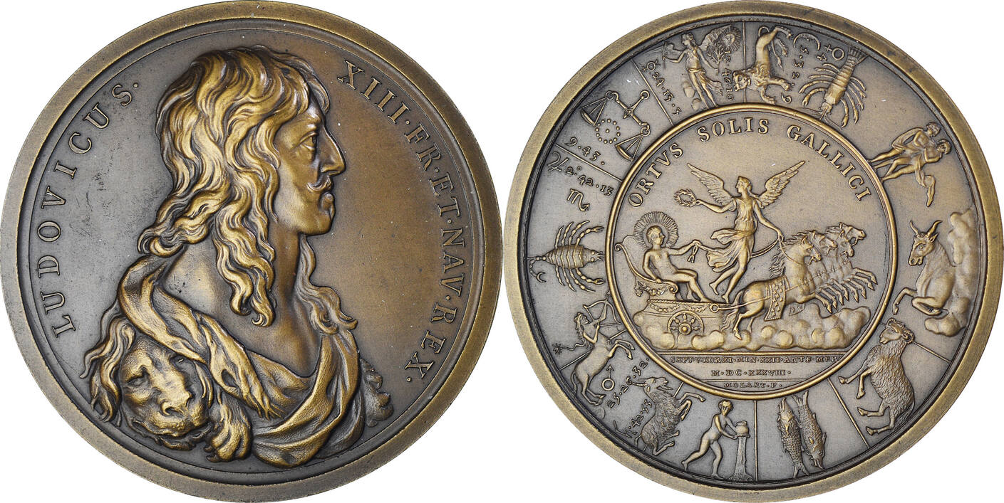 Frankreich Medaille Ludovicus XIII, Coeli Munus, Mauger, UNZ+, Bronze ...