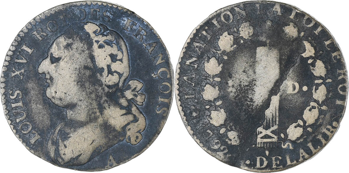 Frankreich 1792 A Münze, 12 deniers françois, Paris, S, Bronze | MA-Shops