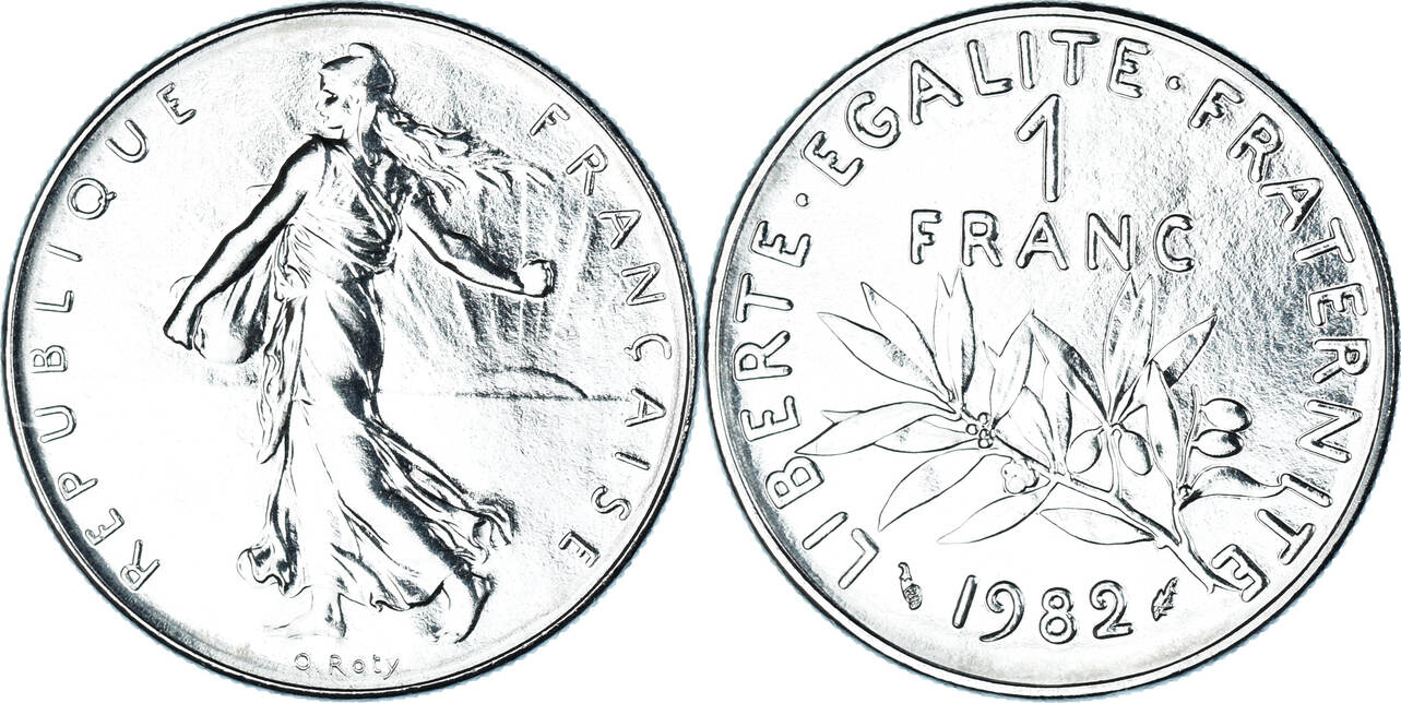 Frankreich Franc 1982 Paris Münze, Semeuse, Paris, STGL, Nickel, KM:925.1 | MA-Shops