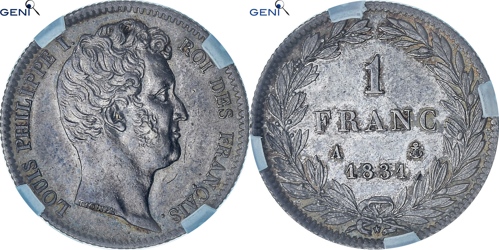 Frankreich 1 Franc 1831 Paris Louis Philippe I, Paris, Silber, GENI ...